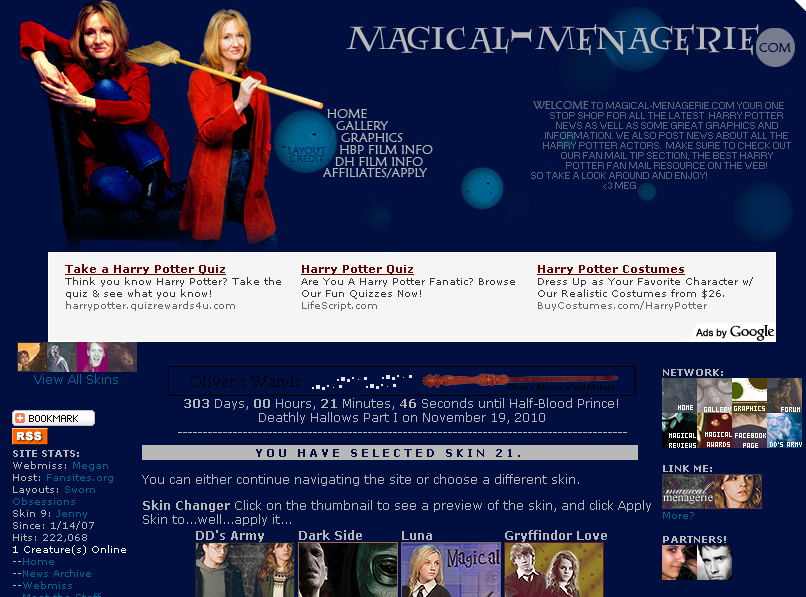 About the Site - Magical-Menagerie.com »» Magical Menagerie: A Harry ...